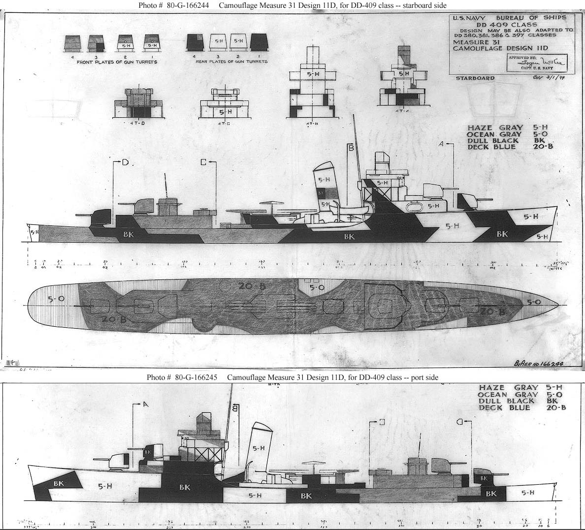 Shipcamouflage.com - USN WWII Benham Class DD Camouflage